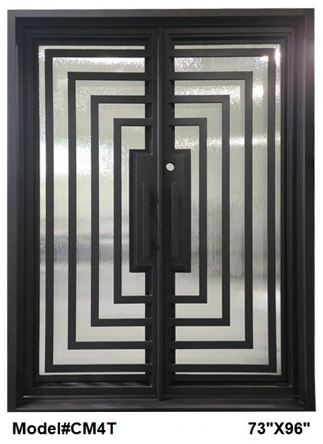 Lucca modern steel Entry Double doors (Right Handed)