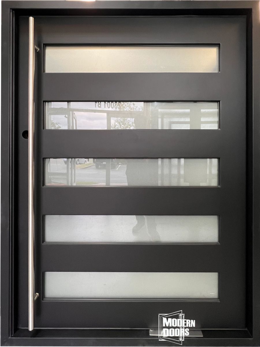 Moderna Pivot steel Single entry door (Right handed)