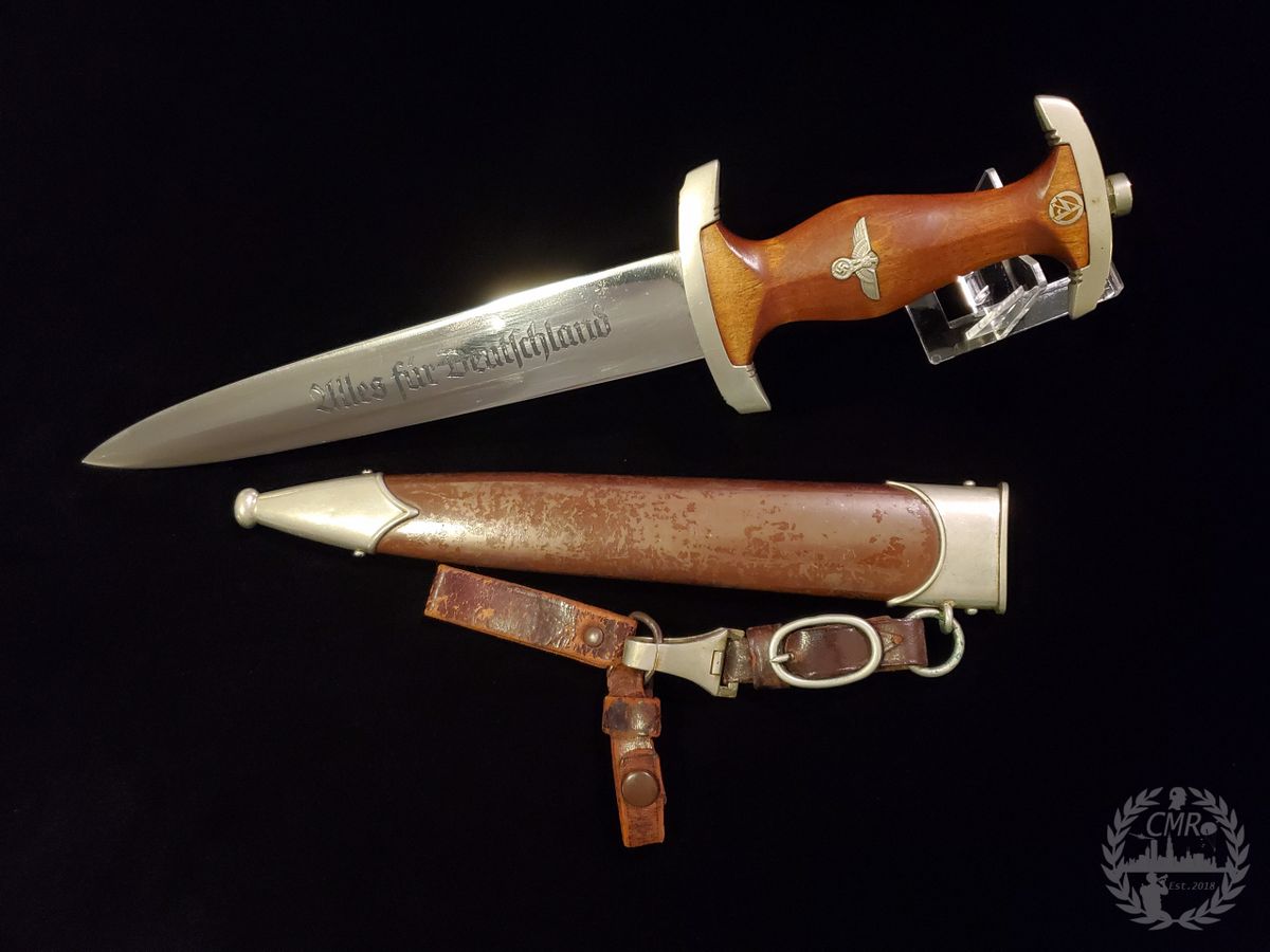 German WWII SA Full Unground Rohm Dagger By Pack with 3 Piece Hanger