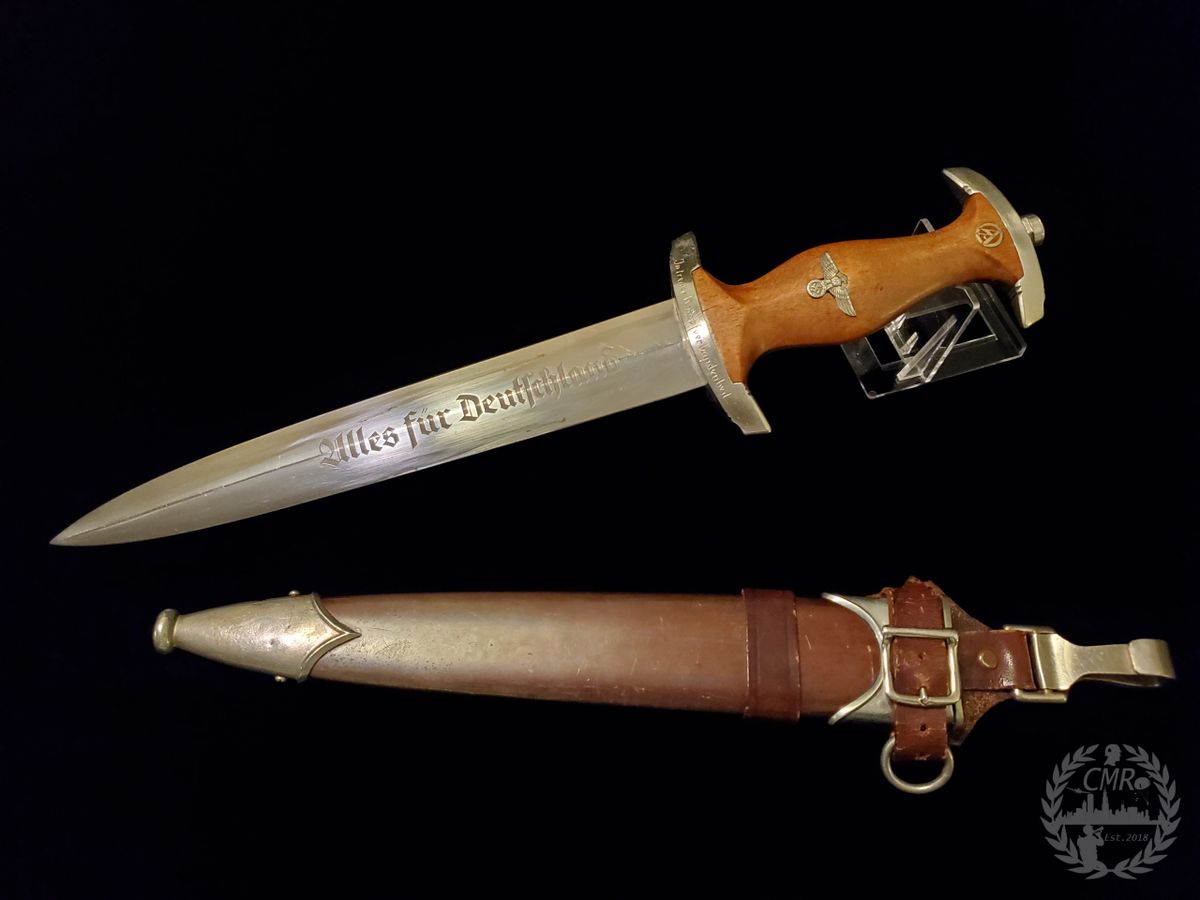 German WWII Personalized & Named SA Dagger with Vertical Hanger By Wosthof