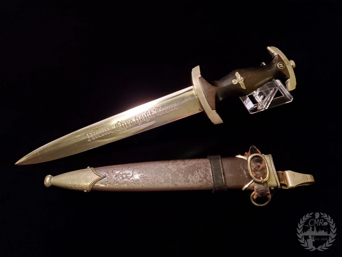 German WWII Numbered & Researched SS Dagger with Vertical Hanger By Bertram