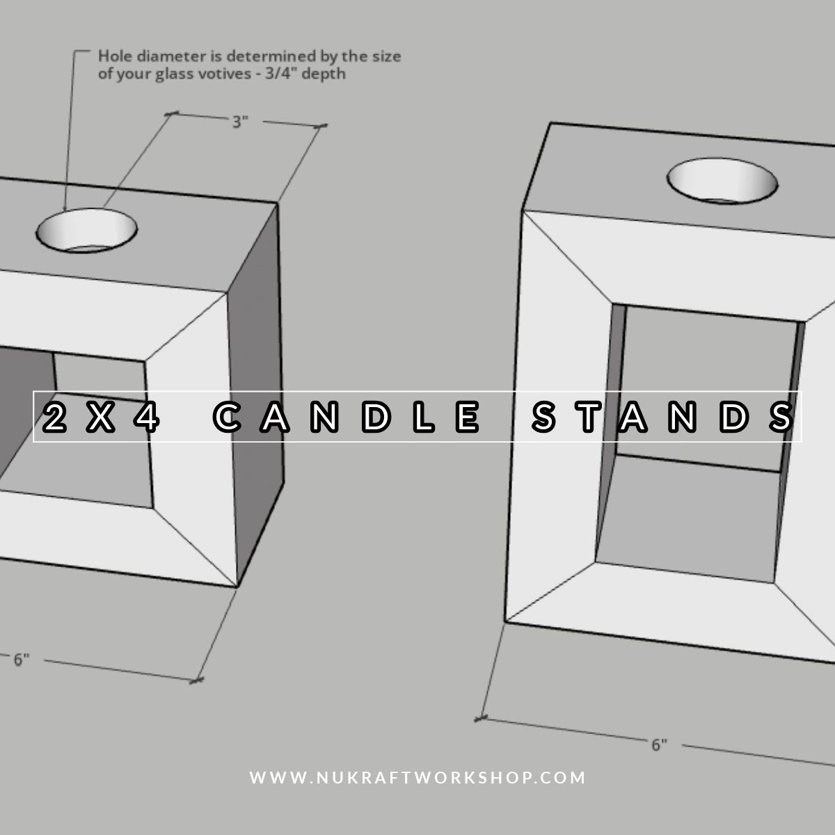 Easy DIY 2X4 Candle Stands