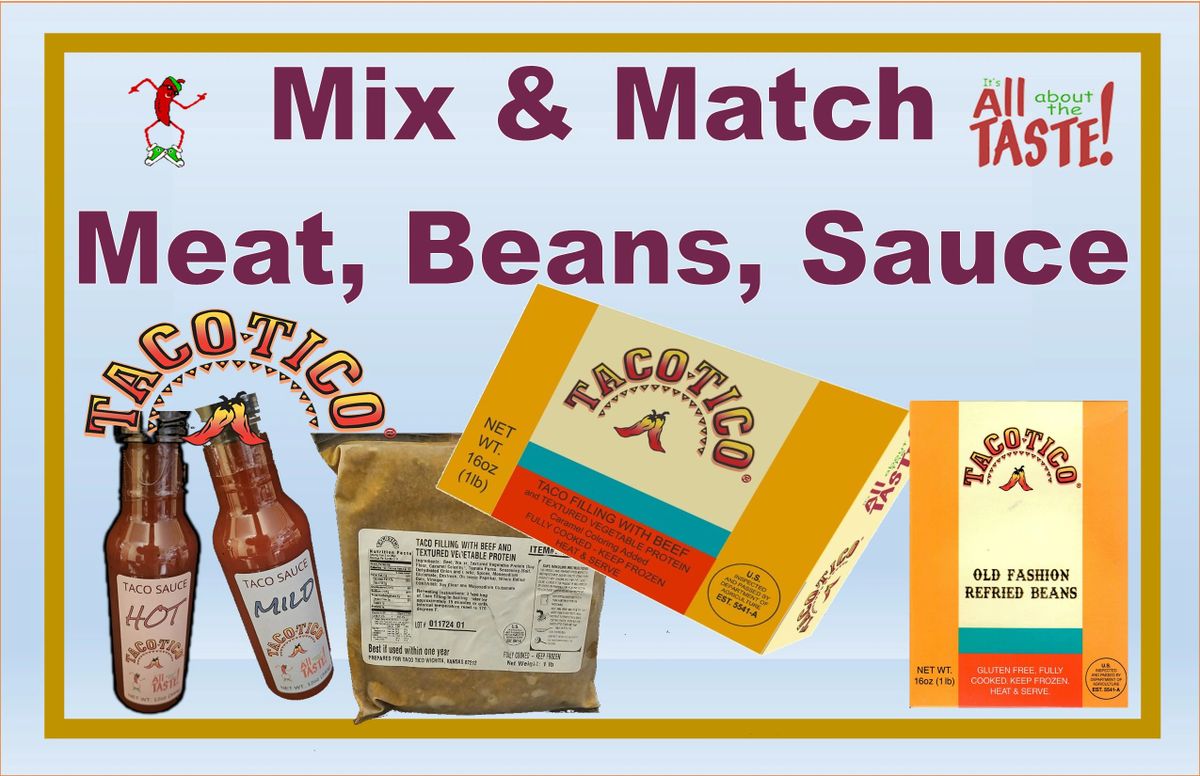 Mix & Match - 5 Meat plus 5 Meat, Beans, or Sauce
