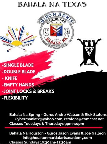 Filipino Martial Arts, Escrima, Fma, Bahala Na - Bahala Na Texas