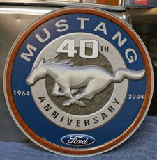Ford 40th Mustang Anniversary Metal Sign