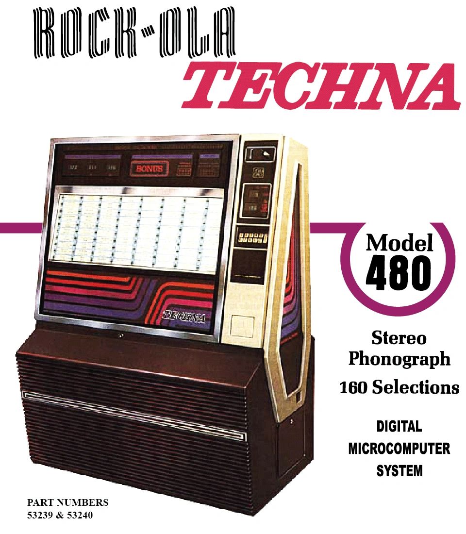 Used Rock Ola Jukebox model 480 c. 1979'80s
