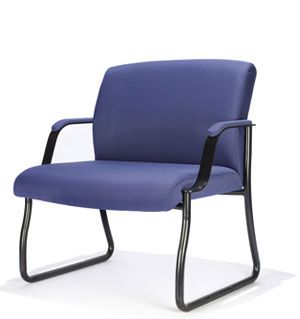 PCB-704 Bariatric Guest Chair, Steel Frame, With or Without Arms, Sled Base