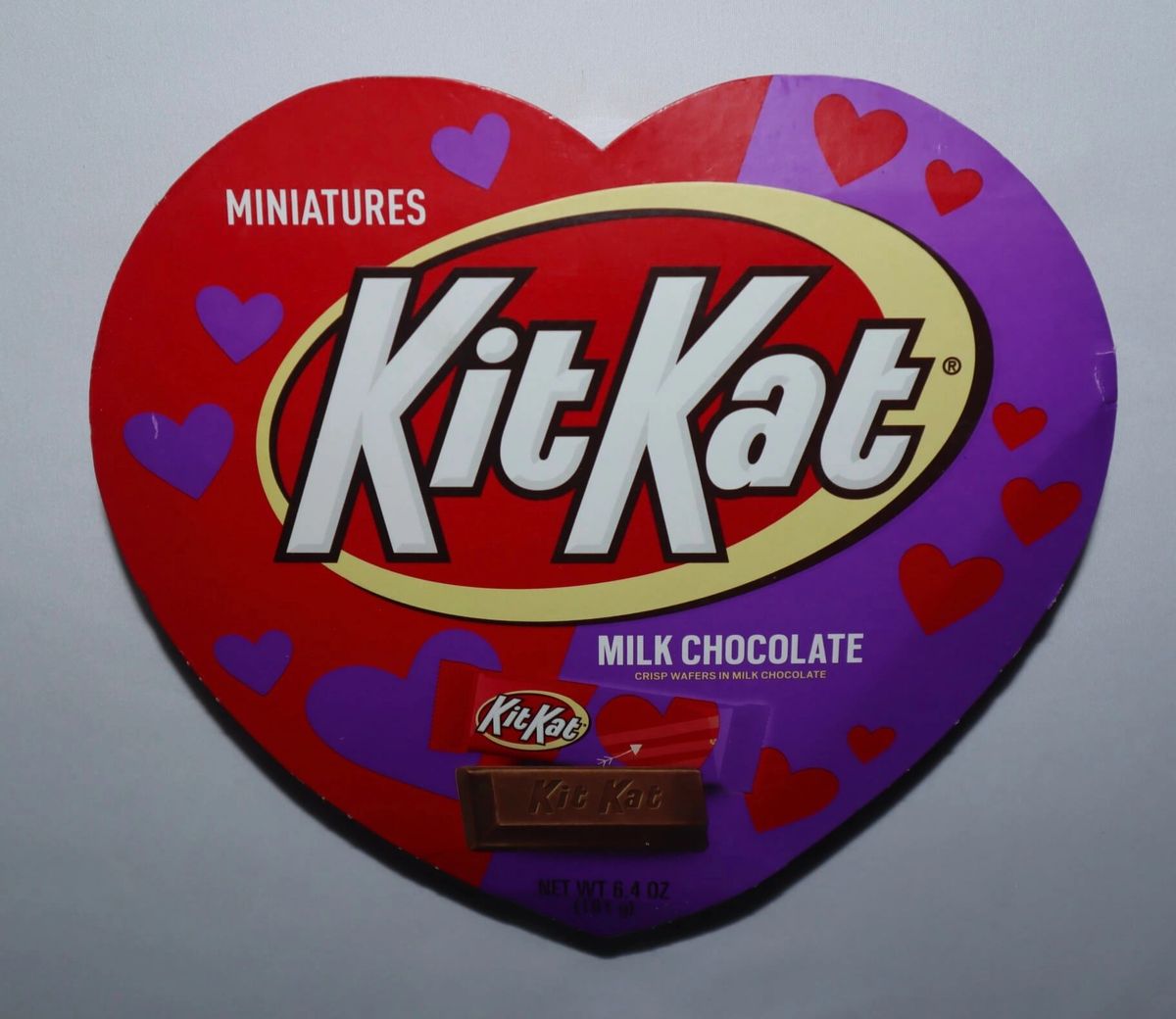 Kit Kat Miniatures Milk Chocolate Wafer Candy 6.4 oz, Heart Shaped Gift Box