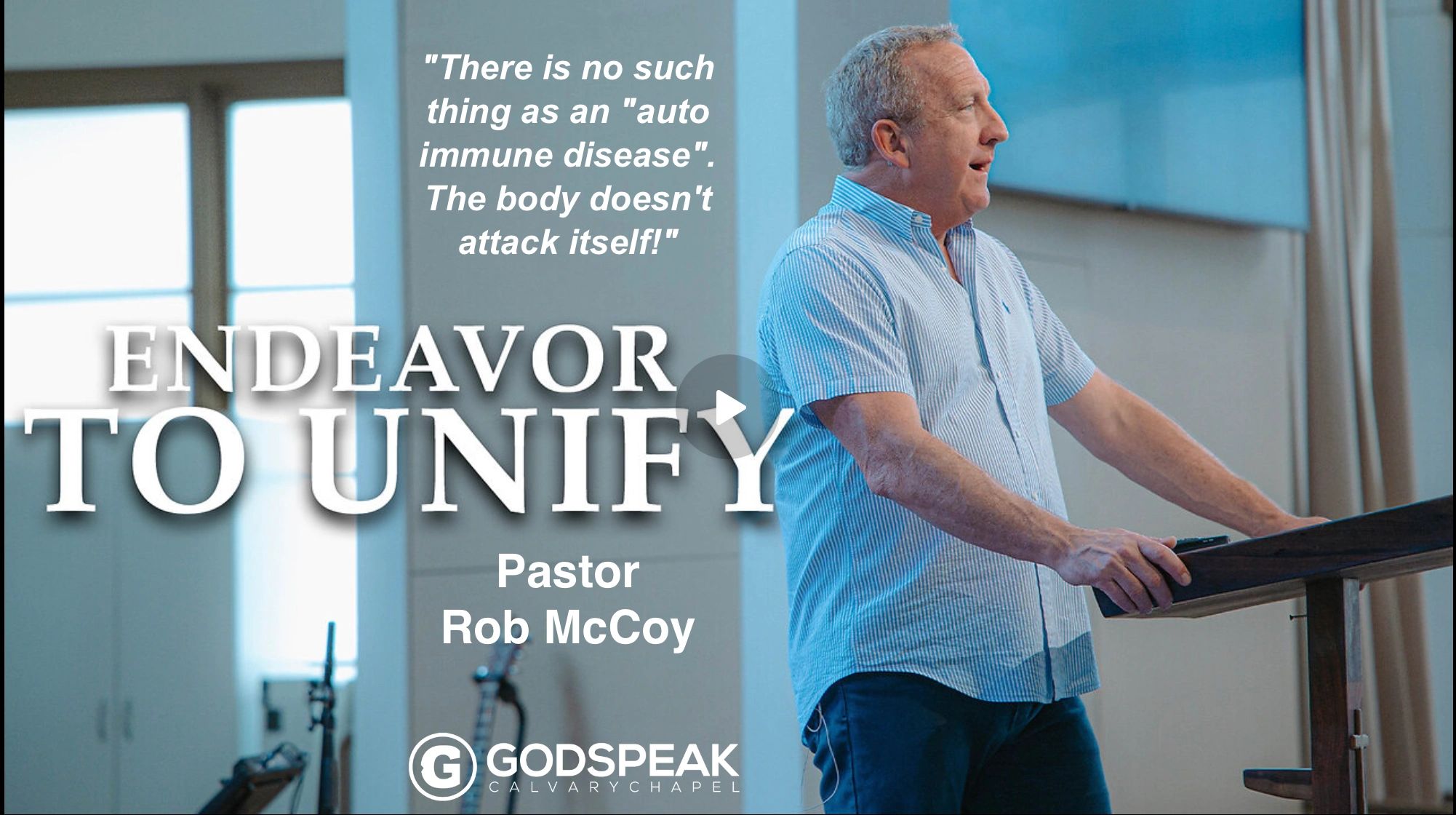 Pastor Rob McCoy: There's no such thing as an autoimmune disease!