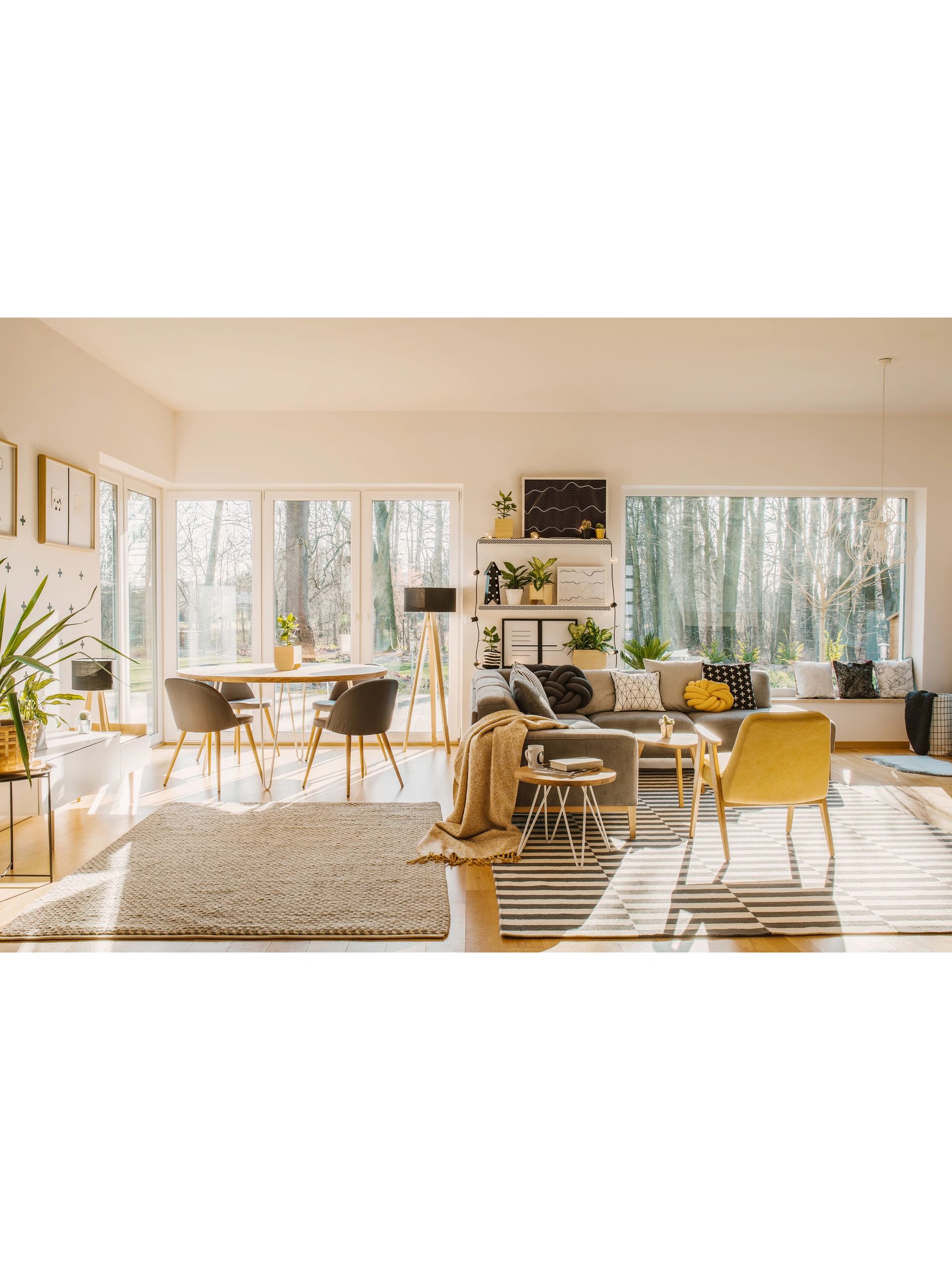 White & Wood Interior Design in Concord, North Carolina