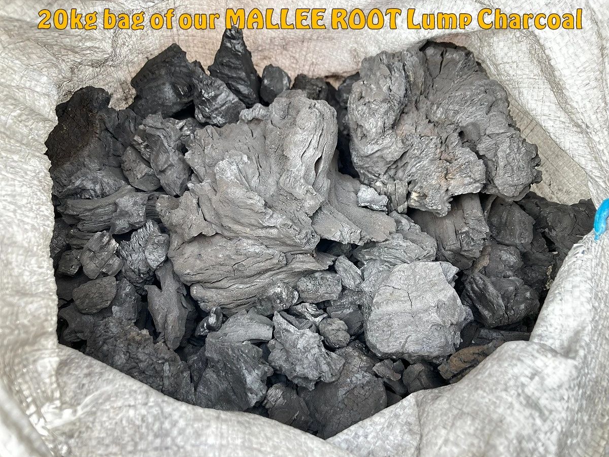MALLEE ROOT CHARCOAL 20kg Pure AUS BBQ Lump Charcoal. Sent to Metro ...