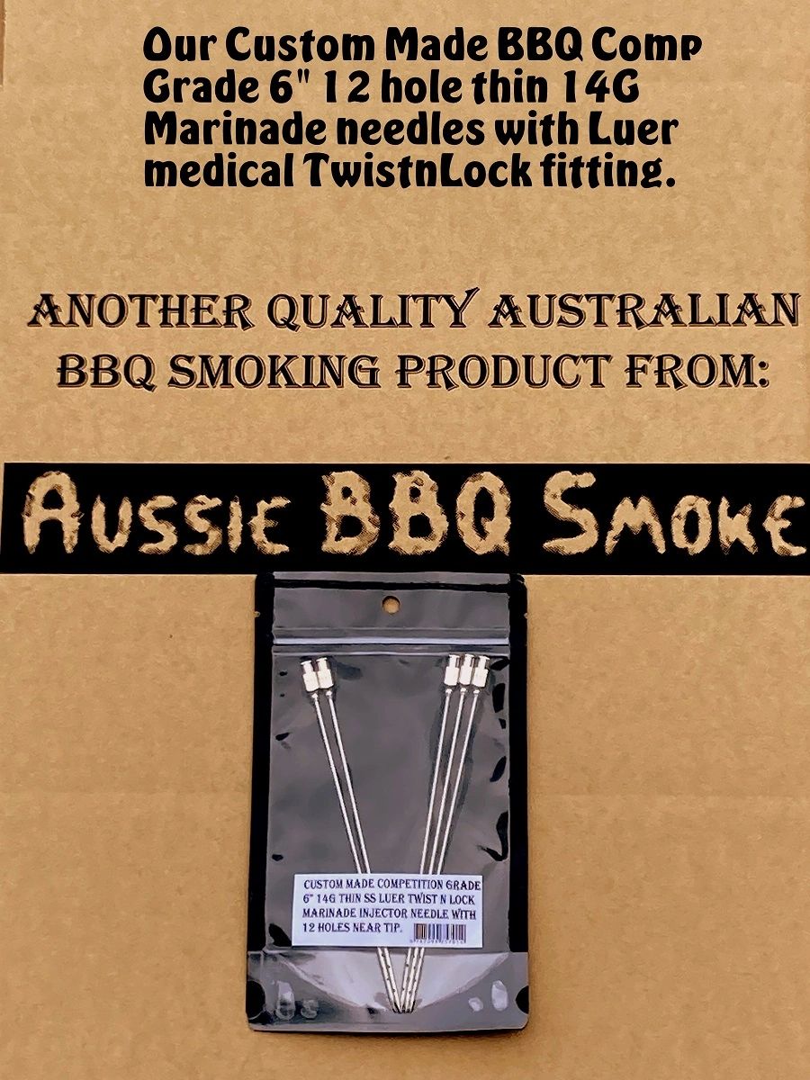 Custom Made Competition Meat Injector Needles (6" 14G Thin Stainless Steel)