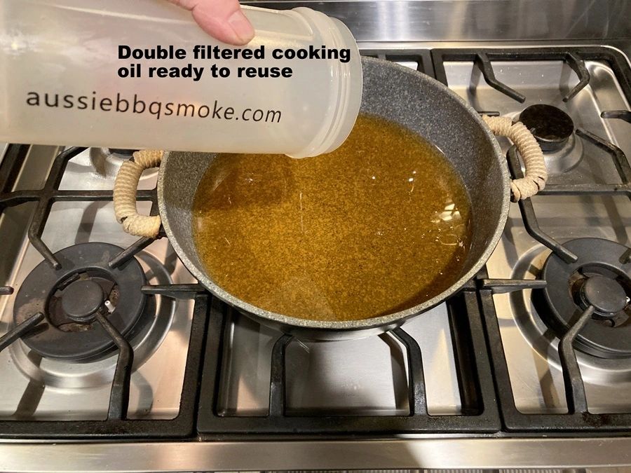 How to easily filter clean used cooking oil for reuse quickly