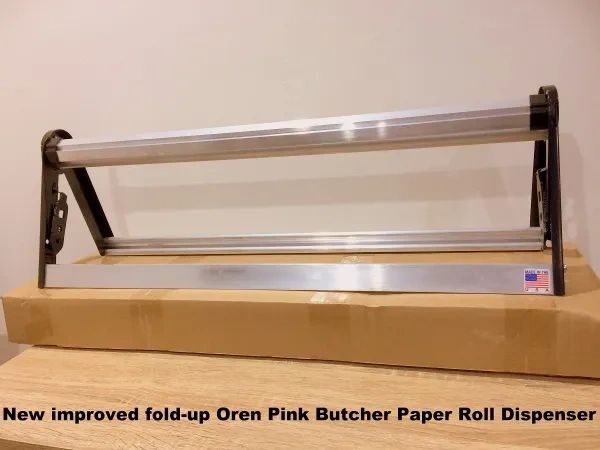 OREN Fold-up Pink Butcher Paper 24" 600mm W Dispenser Cutter for 150'or ...