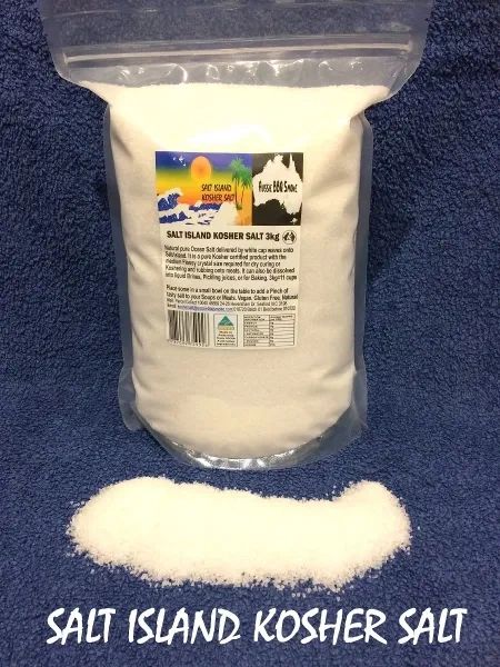 KOSHER SALT 3kg Aus made Pure Flossy Grade Natural Sea Salt