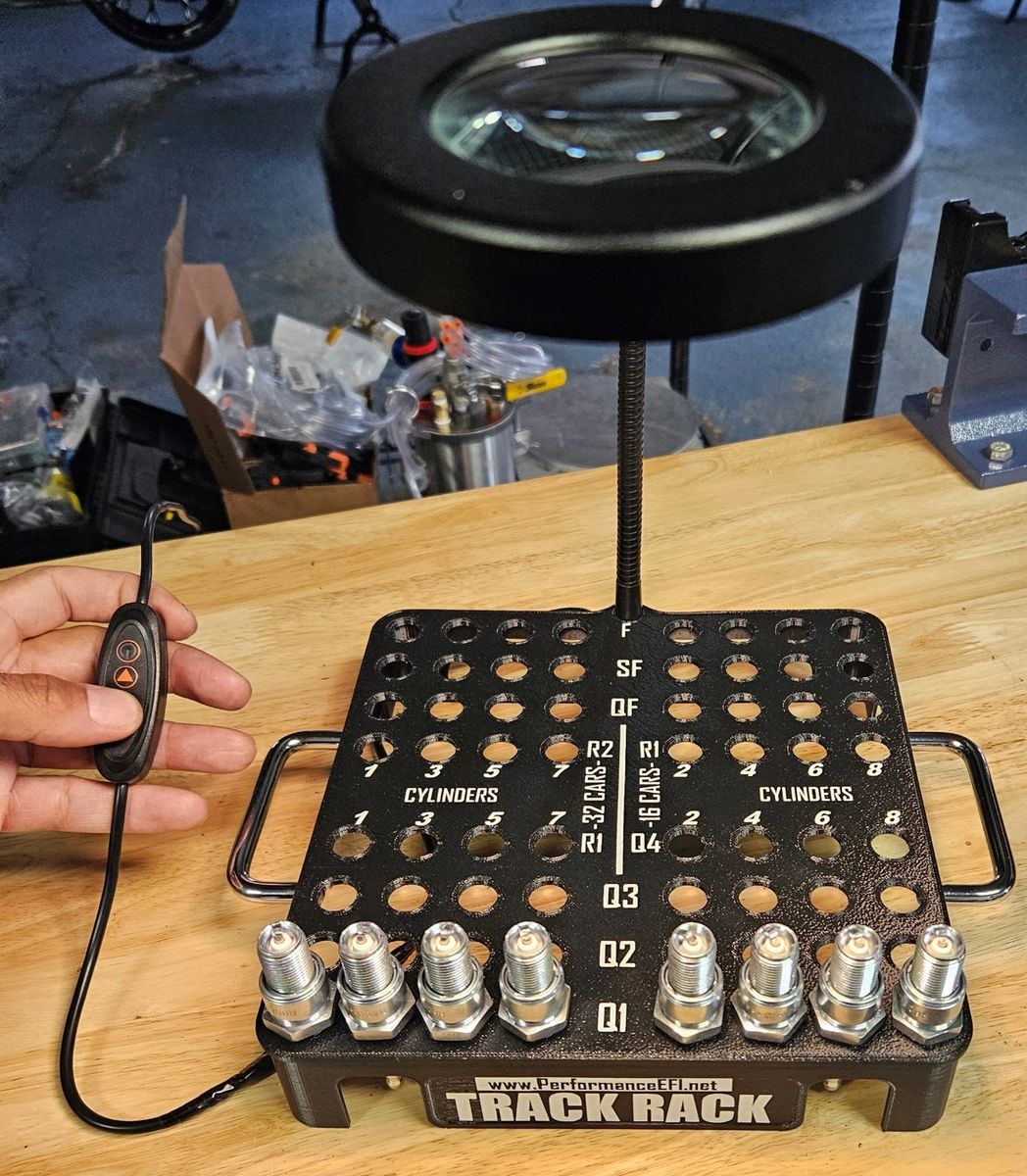 Powwa Toolz-Track Rack Spark Plug Organization & Inspection Tray