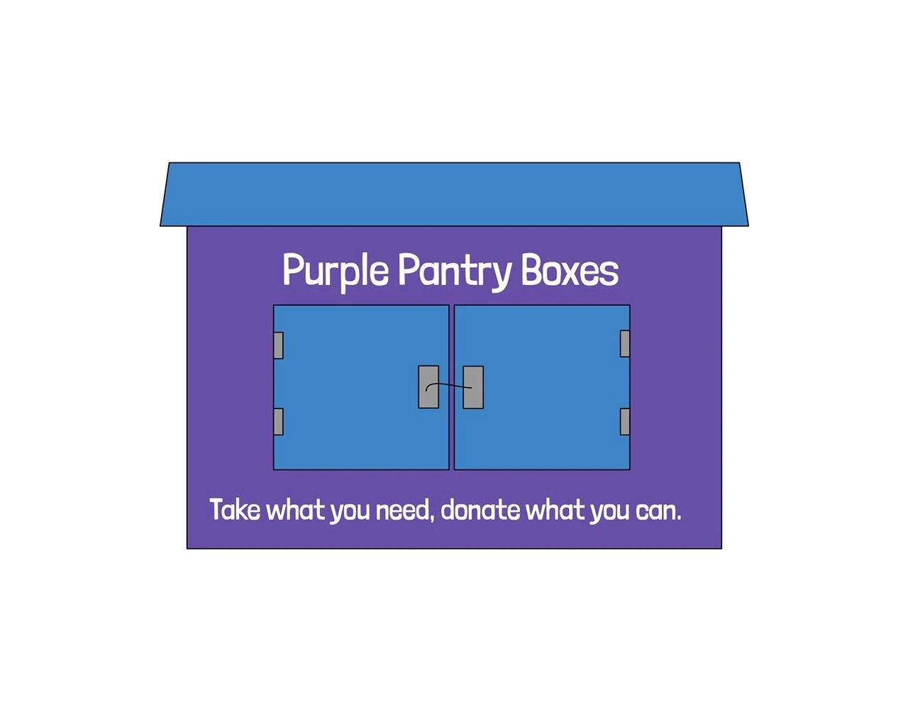 Purple Pantry Boxes - Charity, Nonprofit, Food Pantry