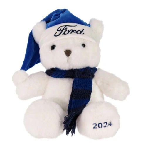 Ford Logo Holiday 2024 Plush Bear