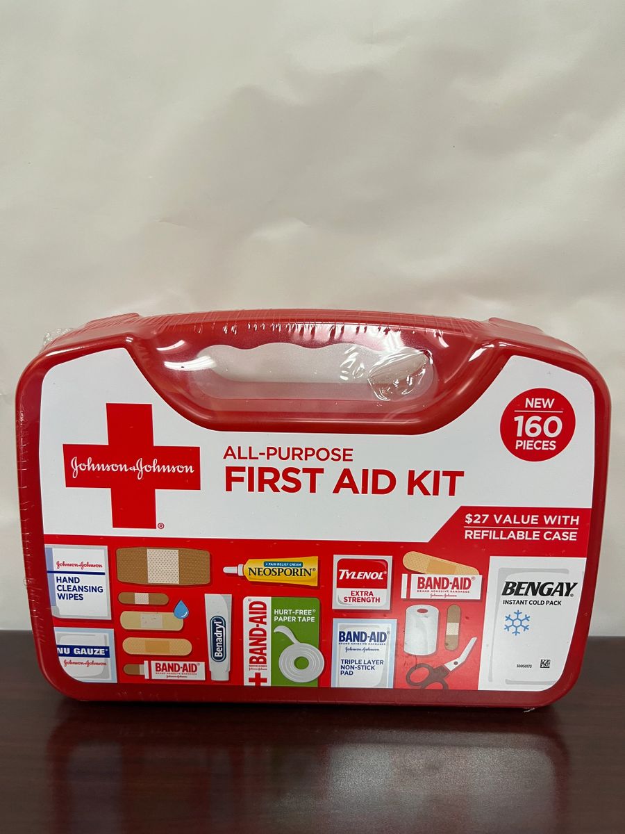 Johnson & Johnson All-Purpose Portable Compact First Aid Kit for Minor Cuts