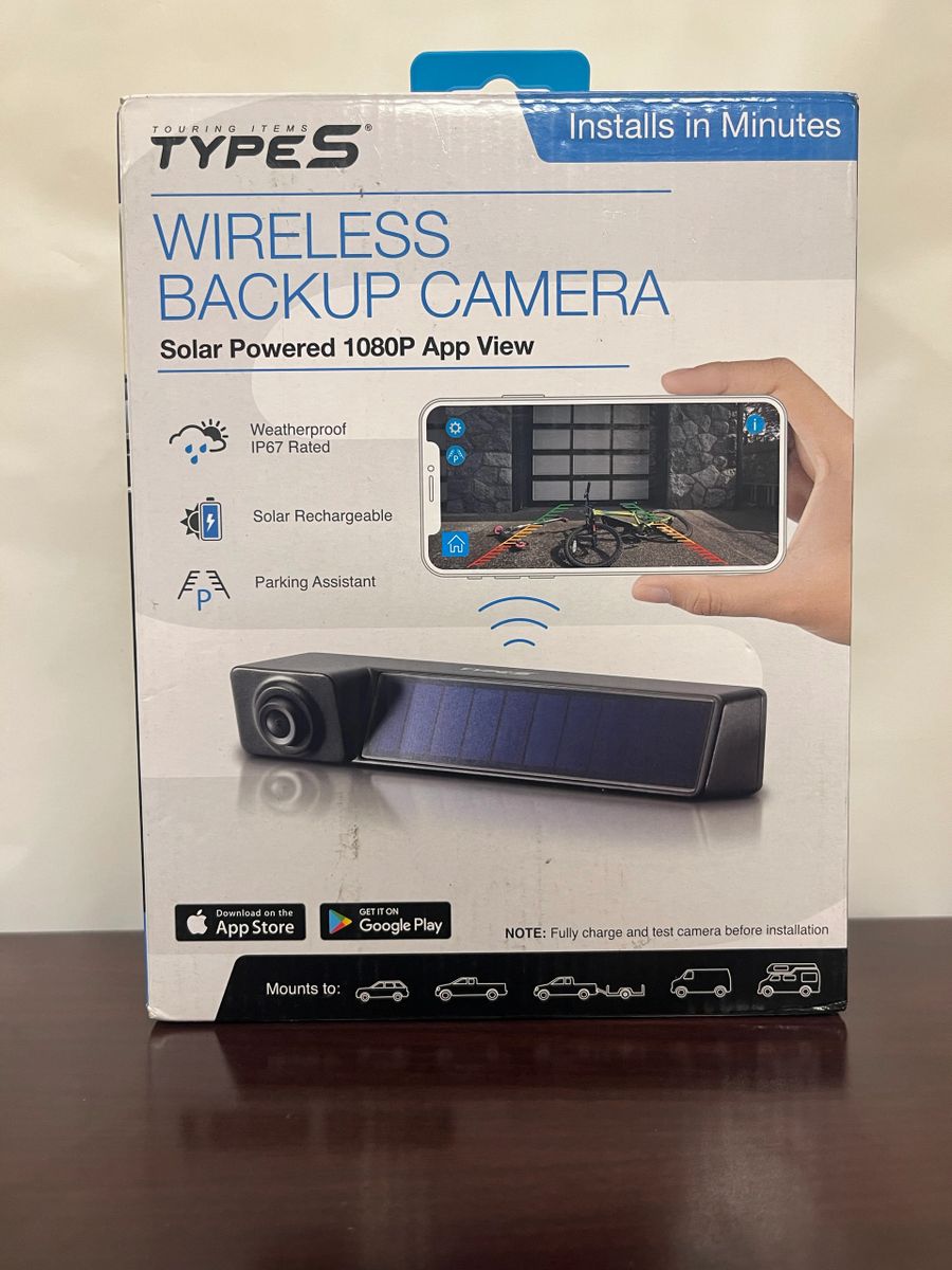 Type S Heavy Duty Solar Powered App View Backup Camera