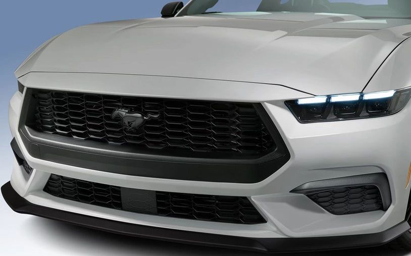 Mustang 2024 Air Design® Satin Black Front Fascia Splitter Kit for Base ...