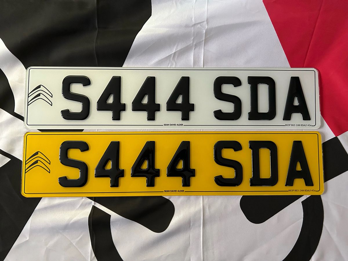 Standard UK 3D Gel Front & Rear Number Plate Set