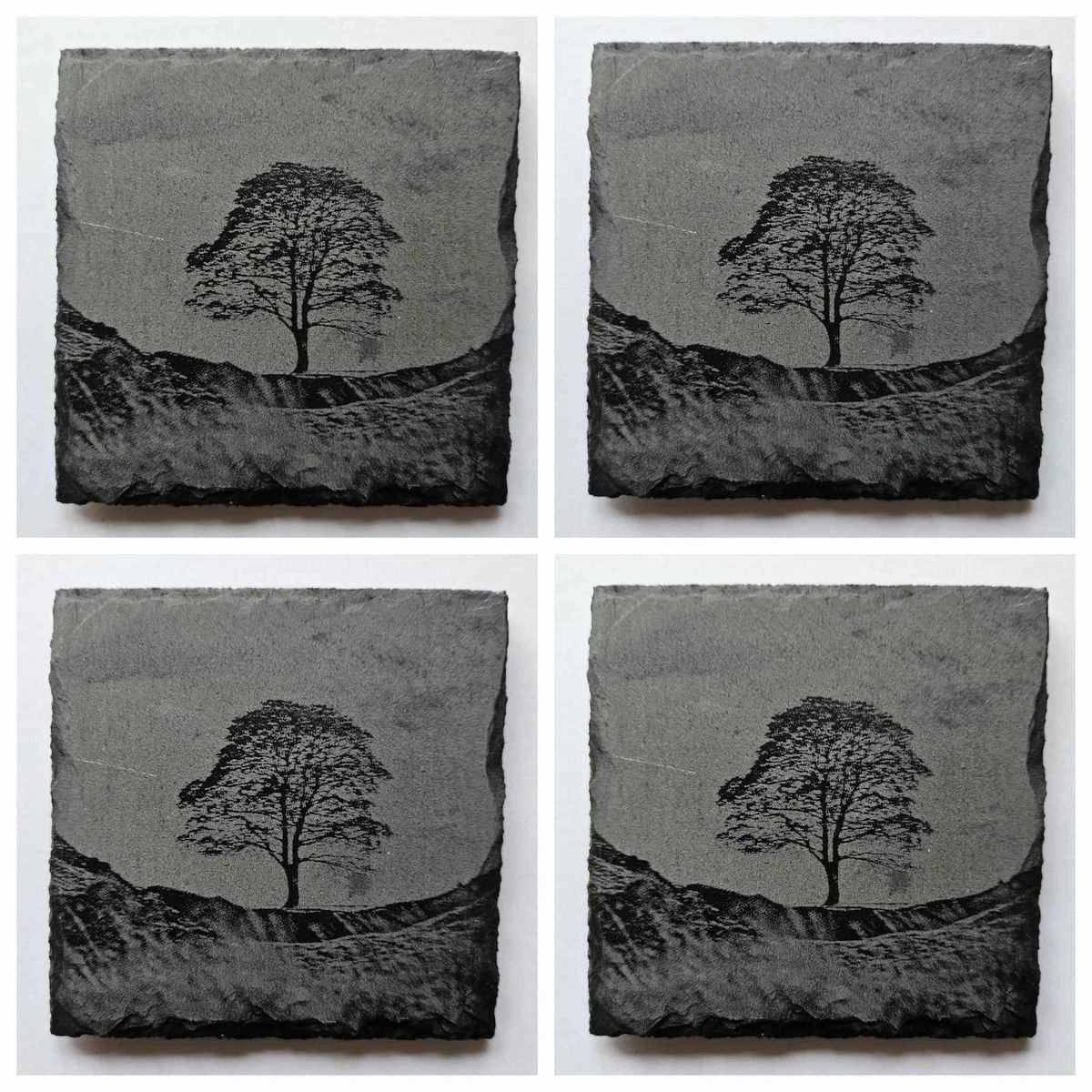 Sycamore Gap Slate Coaster Set
