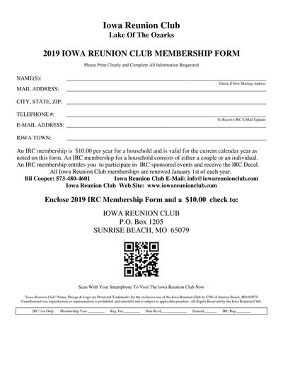 IRC History | Iowa Reunion Club