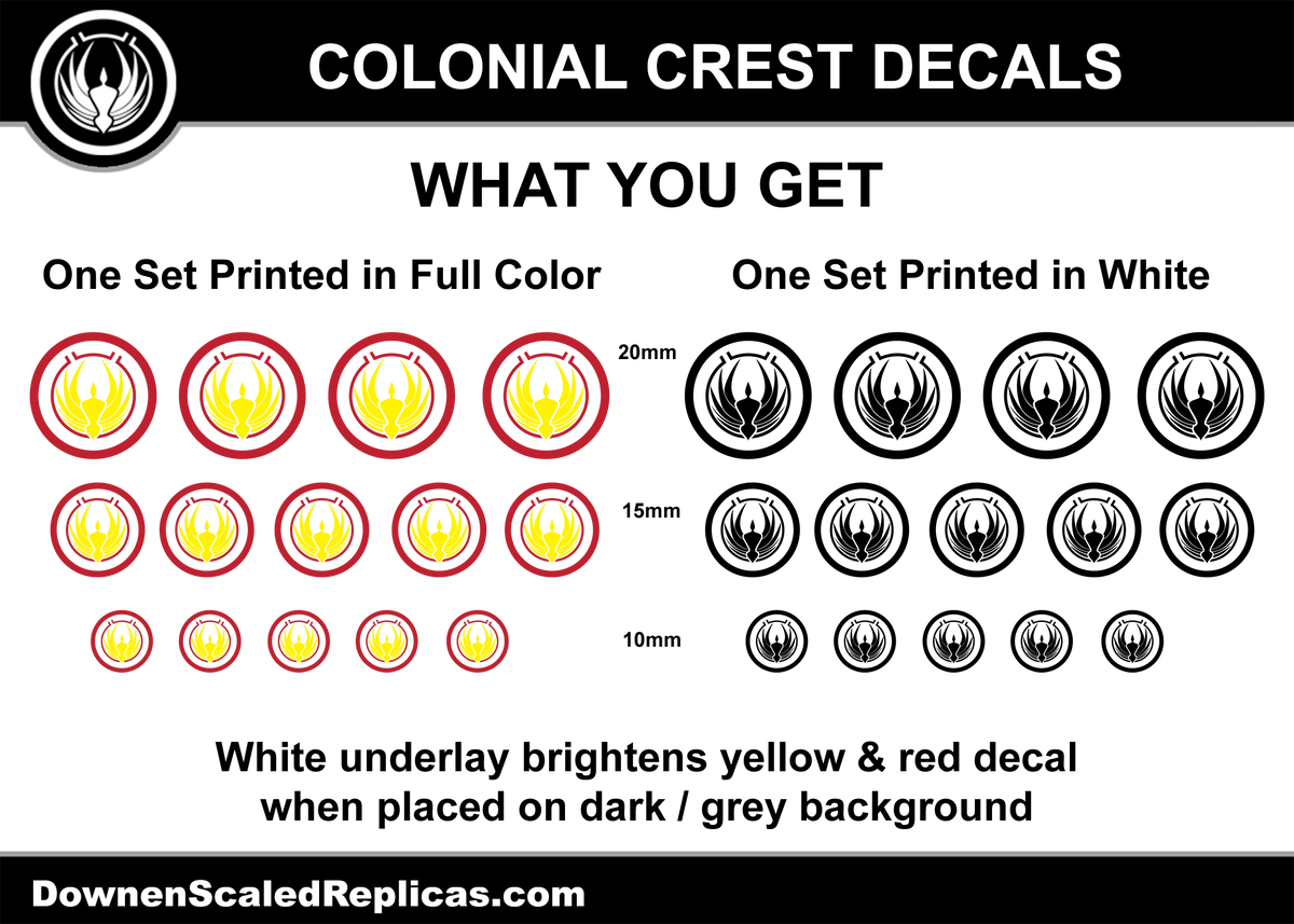 BSG Colonial Crest Decal Set