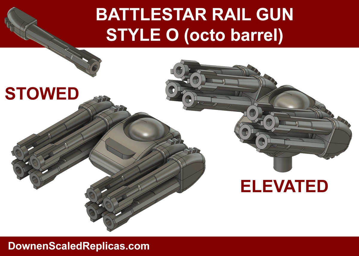 1/4105 Rail Guns - Style O Octo Mount