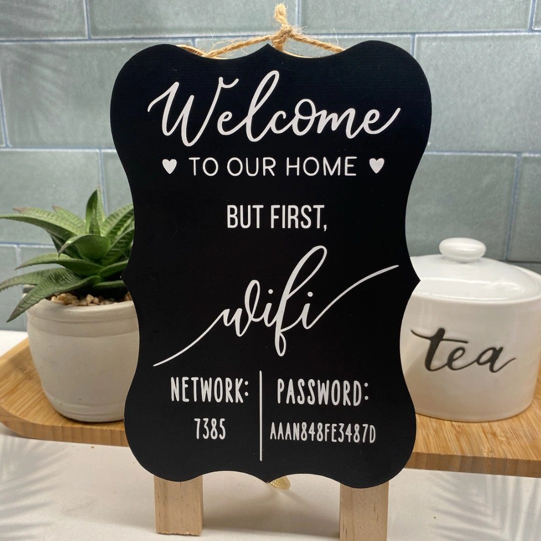 Welcome Wifi Sign - Chalkboard