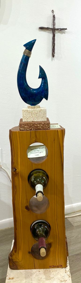 Cypress Live Edge Wine Rack