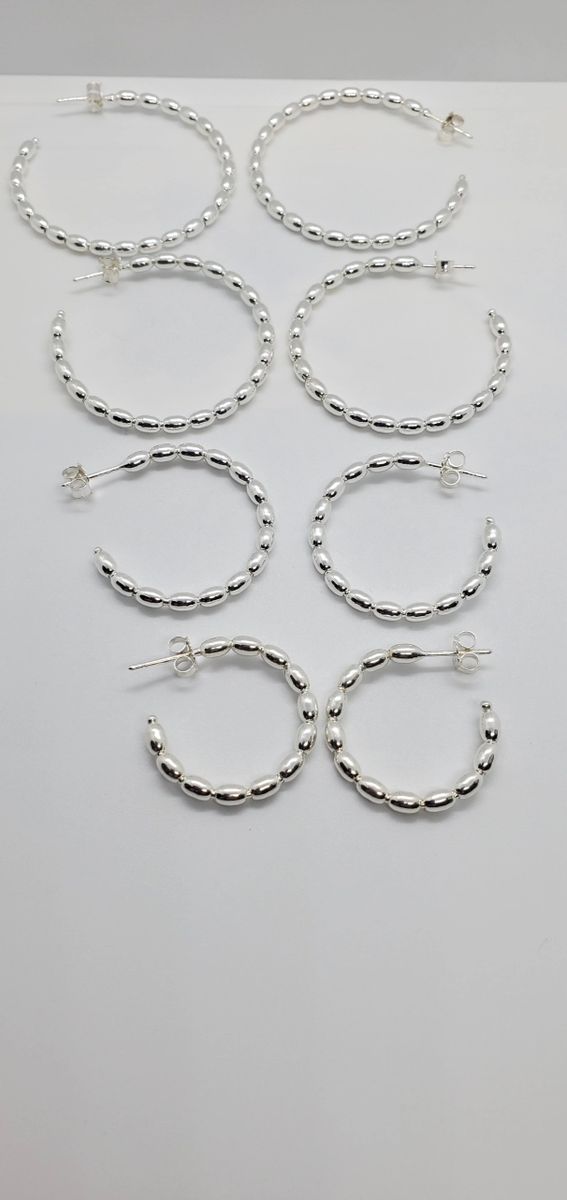 Sterling Silver Rice bead Post