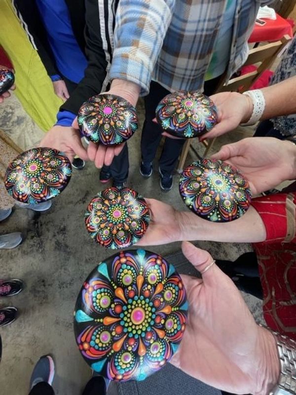 Mandala Stone Painting Classes | Joanne's Garden Whimsy