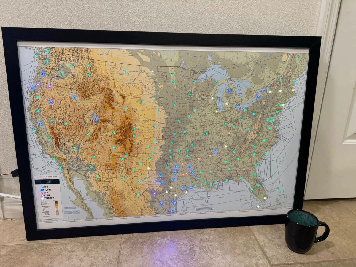DIY Metar USA Map Kit (Self Or Fully Assembled)