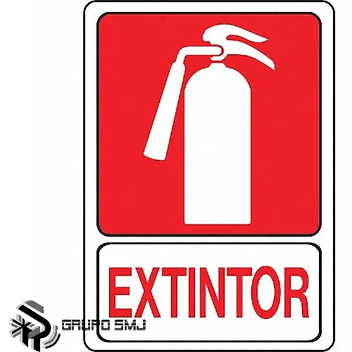 LETRERO DE ACRÍLICO PARA PARED "EXTINTOR