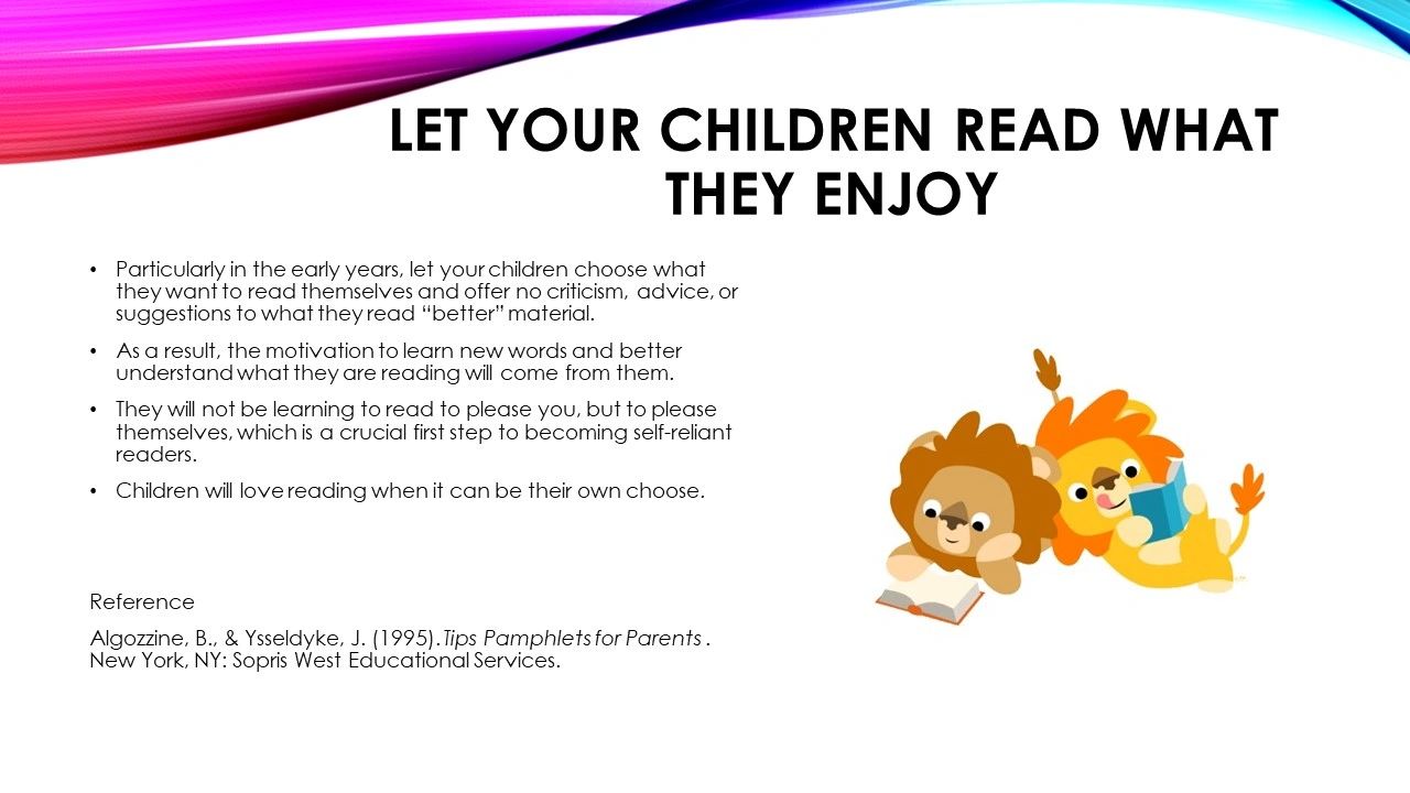 Help Your Child To Enjoy Reading