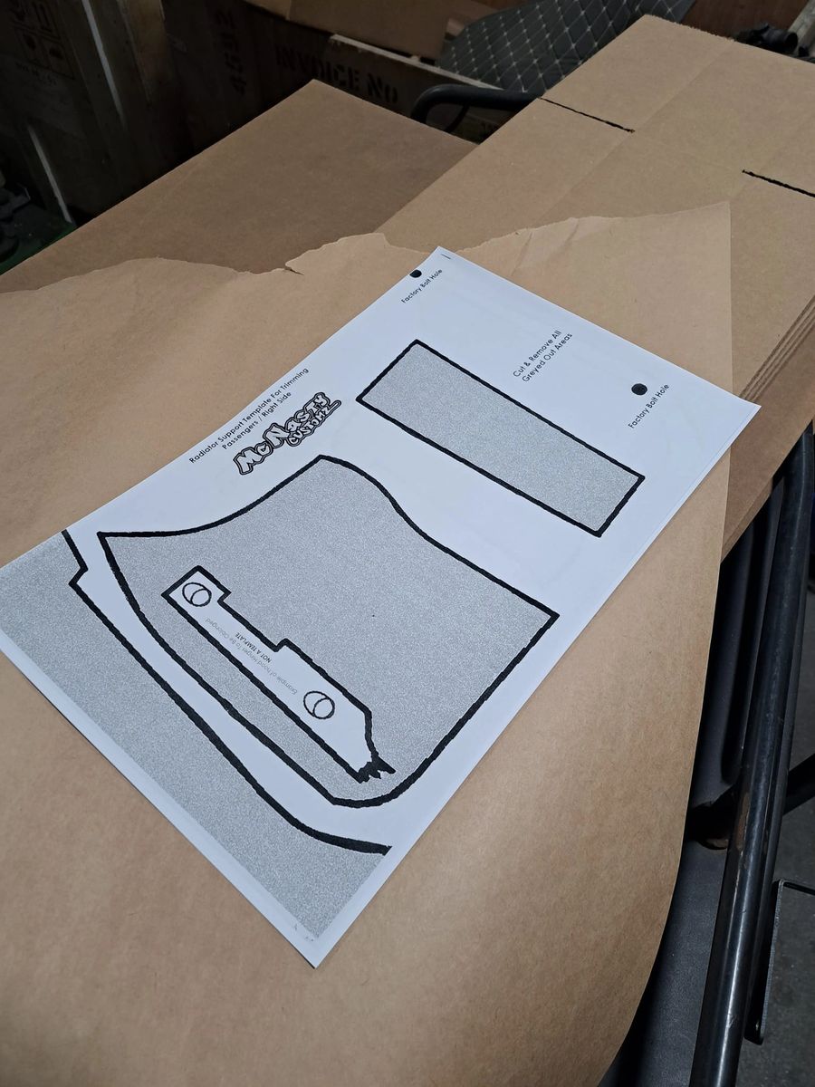 Superduty templates for trimming around the headlights