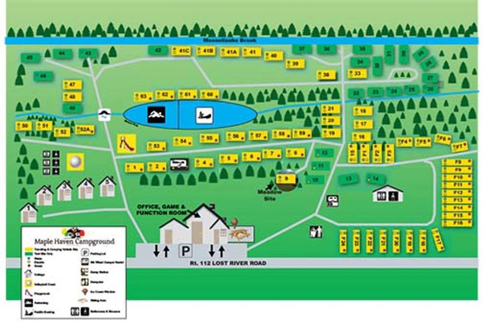Campground Map | Maple Haven Campground & Cottages