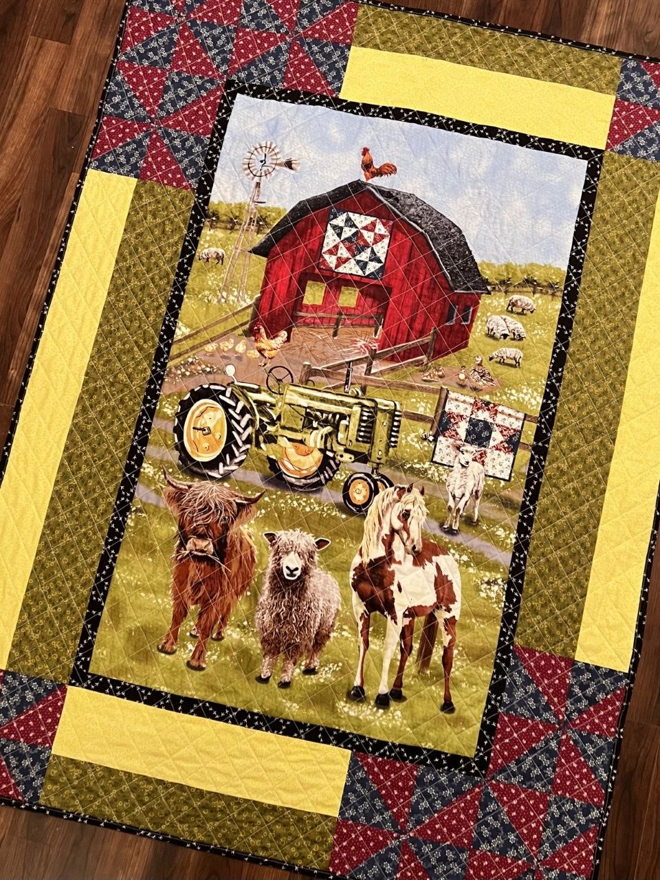 How to quilt using fabric panels