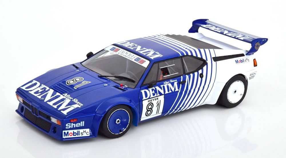 1980 BMW M1 PROCAR DRM SERIES #40 DENIM HEYER CAR 1:18 BY WERK 83 MODELS