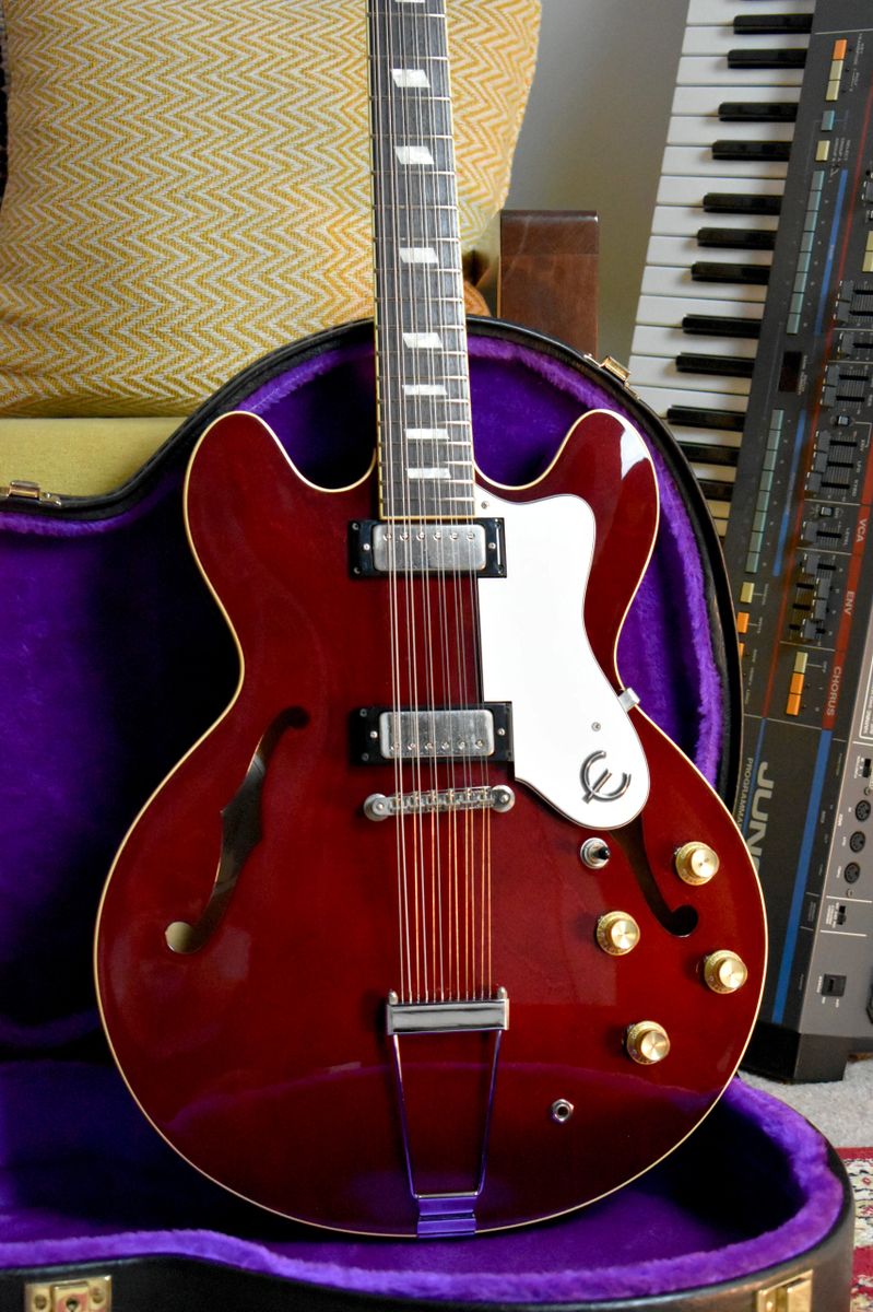 RARE 2002 Epiphone Japan Elite/Elitist ’66 Riviera 12-String Cherry w ...
