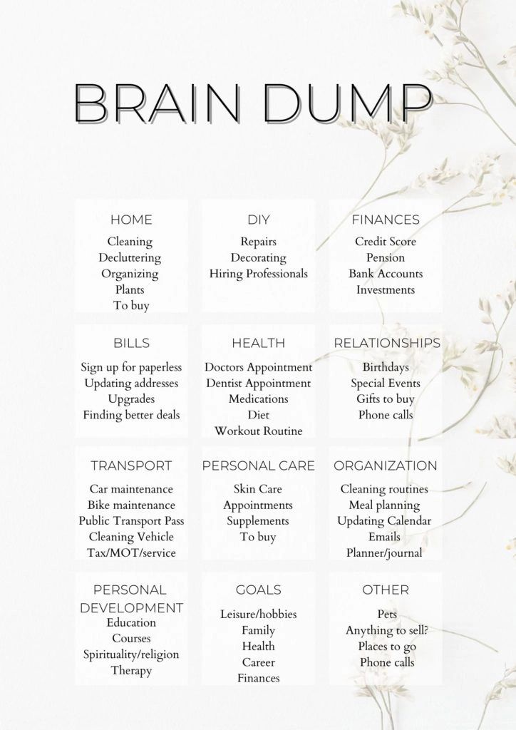 Brain Dump Guide for When You’re Overwhelmed