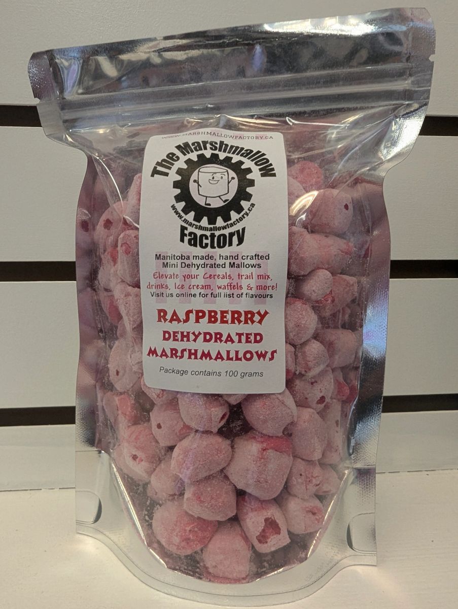 Raspberry flavoured Dehydrated Mini Marshmallows