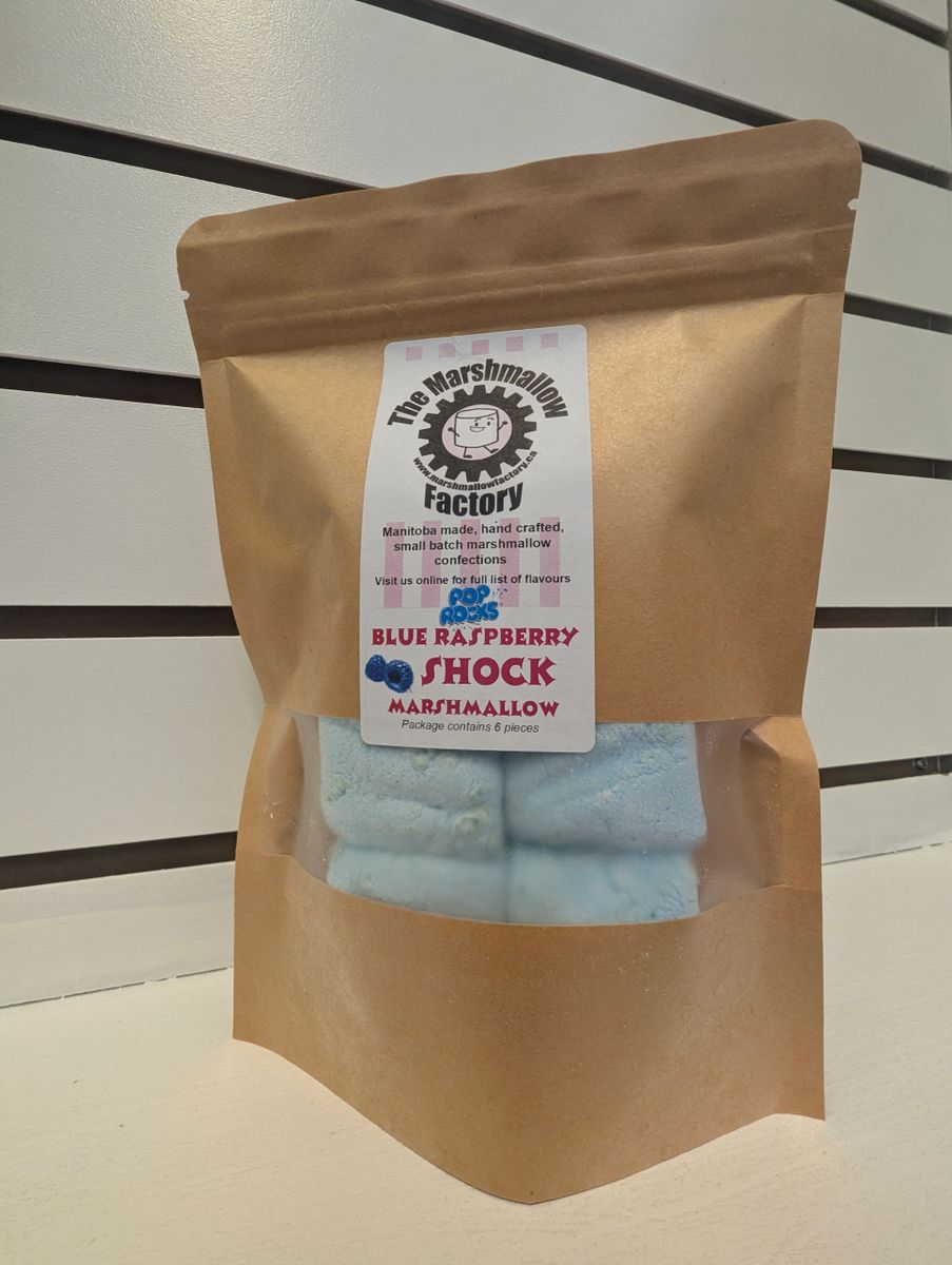 Blue Raspberry SHOCK Marshmallow made with POP ROCKS