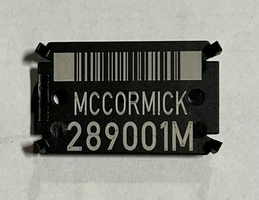 Black Barcode Log Tags