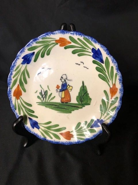 Blue Ridge Southern Pottery French Peasant Plate AS IS Chips on Back