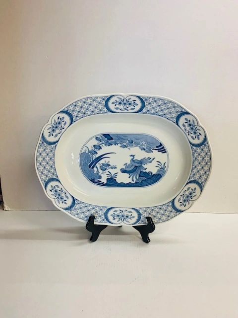 Furnivals "Old Chelsea" Blue Large Platter