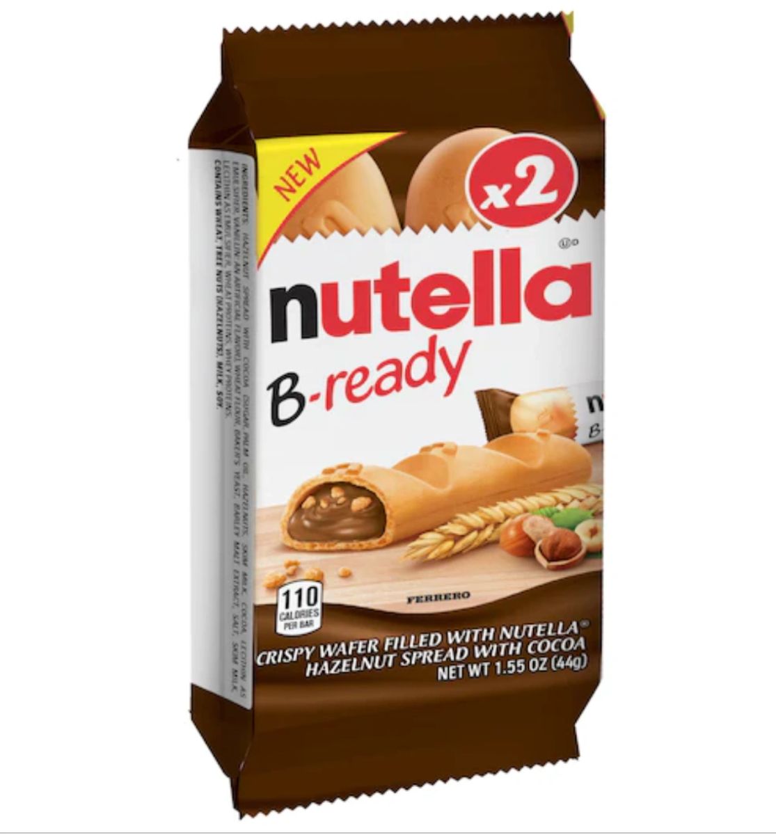 Nutella B-Ready T2x16x4-Crispy Wafer Filled With Nutella Hazelnut ...