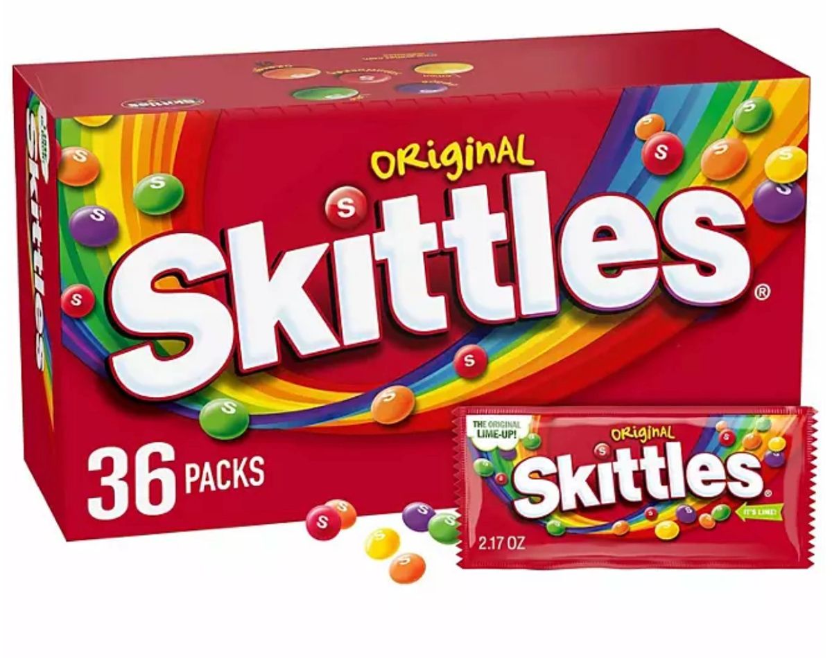 Skittles Original Fruity Chewy Candy, Full Size, 2.17 oz., 36 pk.